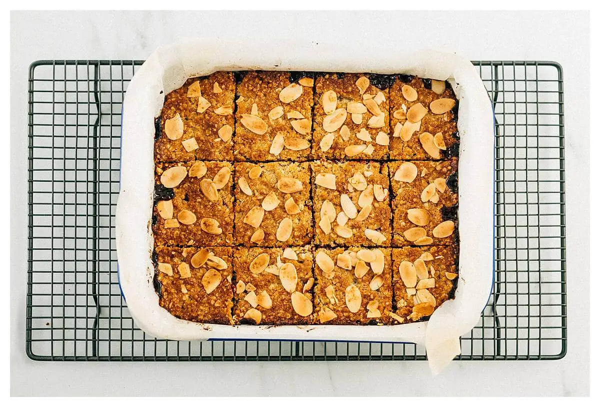 Cherry Bakewell Flapjacks | Movers and Bakers