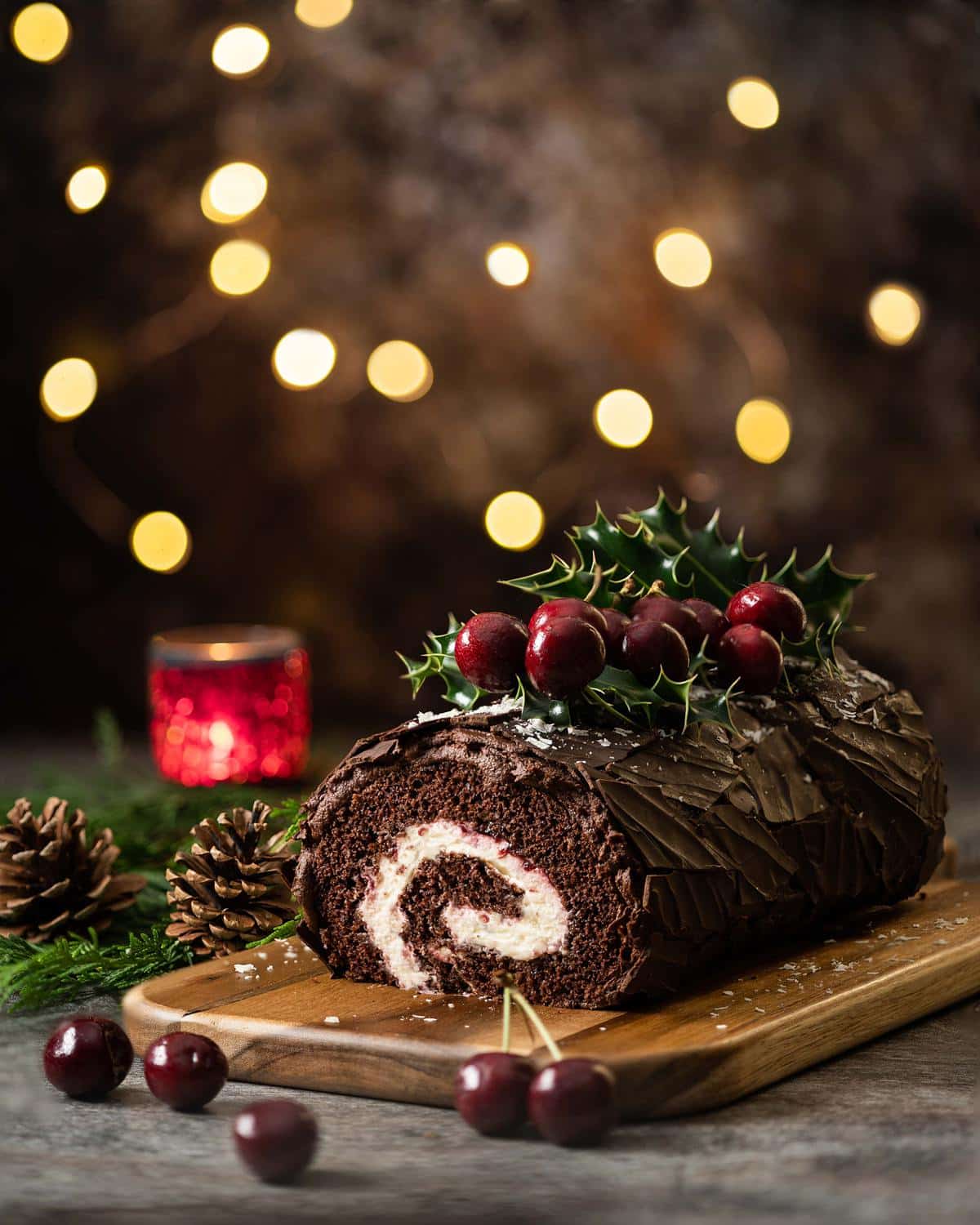 Black Forest Yule Log | Movers and Bakers