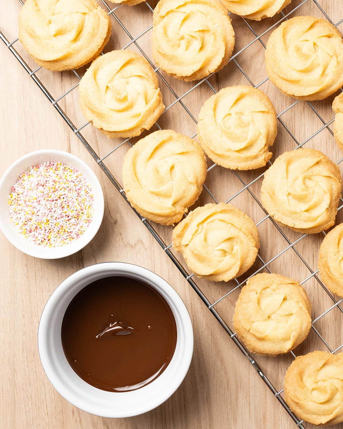 Chocolate Dipped Shortbread Biscuits | Movers and Bakers
